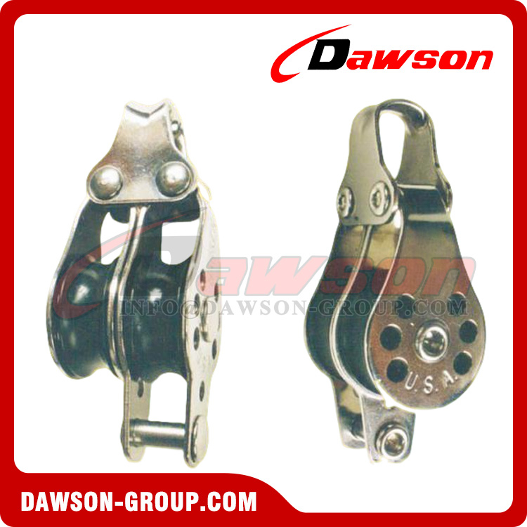 DS-B202SS Stainless Steel Mini Pulley with Double Wheel, SS316 Small ...