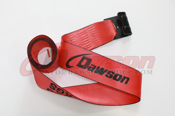 4 inch Custom Winch Strap with Flat Hook and Edge Protector, 4 ...