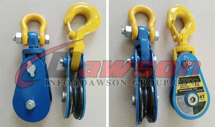 H419 European Type Snatch Block With Shackle, Snatch Blocks with Hook ...