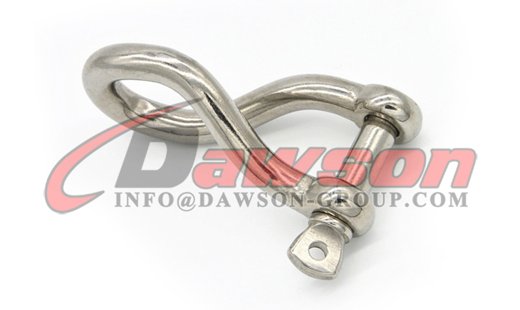 Stainless Steel Twist D Shackle, SS316 Screw Pin Twisted Shackle, AISI304 Twisted Shackle ...