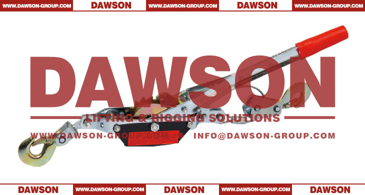 DAWSON 1 Ton Single Gear Hand Puller Power Puller, 2 Hook Steel Cable ...
