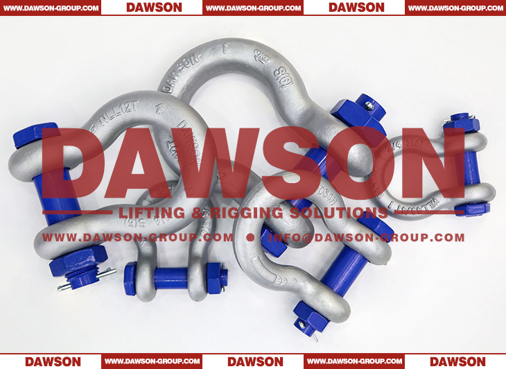 Dawson Brand Hot Dip Galvanized US Type DG2130 Bow Shackle with Safety ...