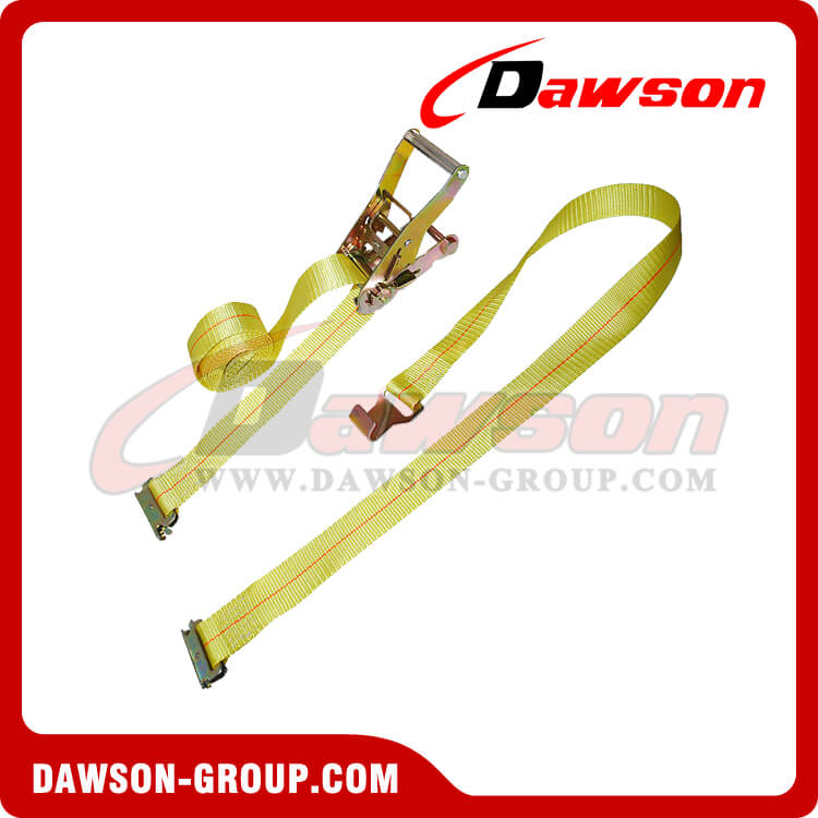 2 inch Heavy Duty Ratchet Strap with E-Fittings and Narrow Flat Hook ...