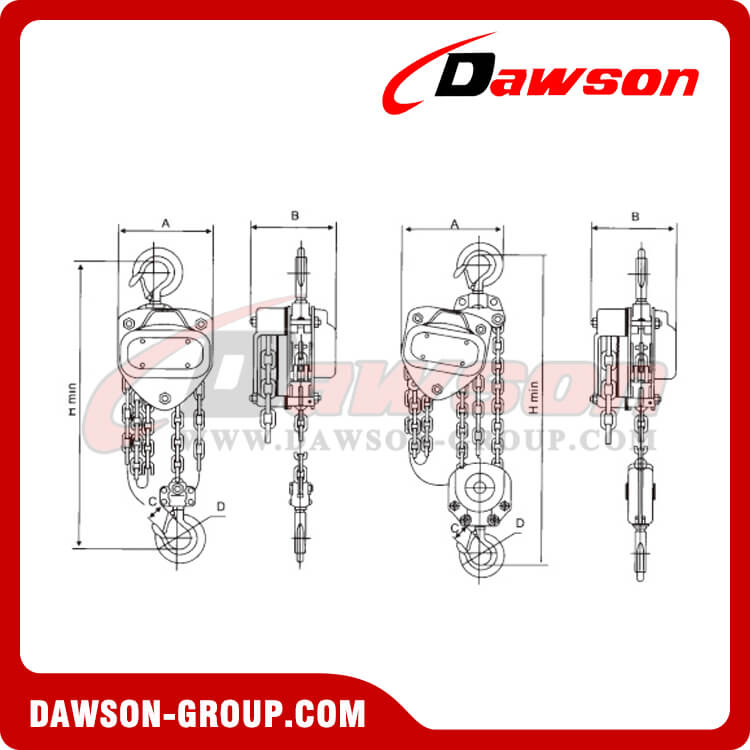 0.5T 1T 2T 3T 5T 10T 20T Explosion-proof Chain Hoist, Spark Resistant Chain Blocks, Non-Sparking ...