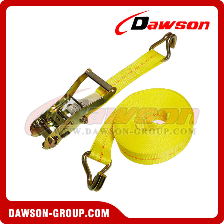 2 inch Custom Ratchet Strap with Wire Hooks, 2'' Polyester Cambuckle ...