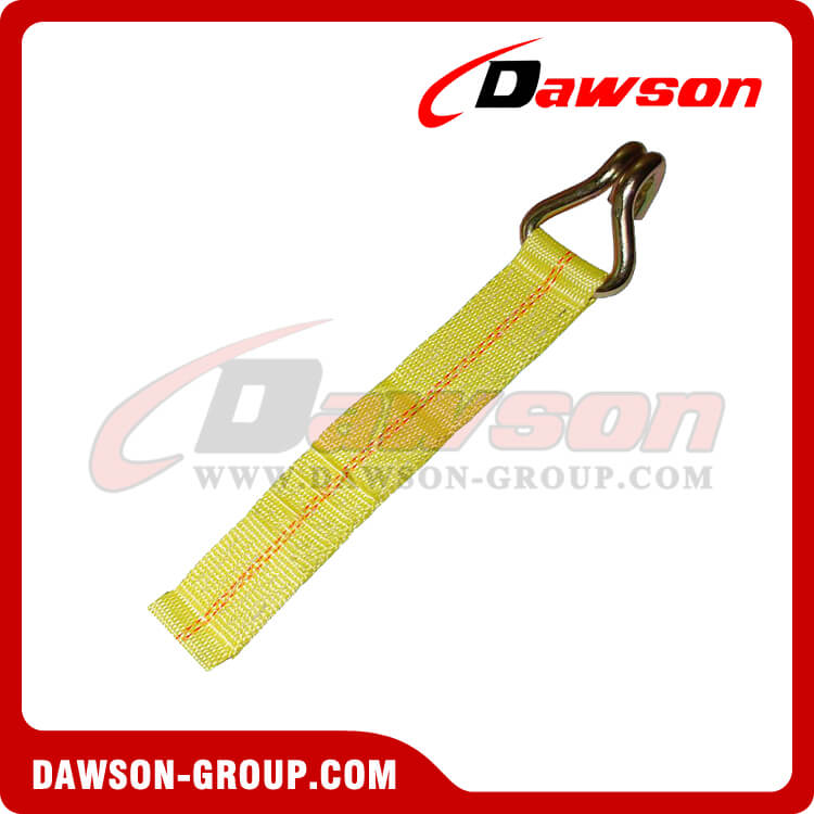 2 inch Ratchet Strap Short End with Wire Hook and No Ratchet, Tie Down ...