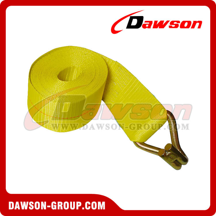 4 inch Winch Strap with Wire Hook, 4'' Trailer Winch Strap - China ...