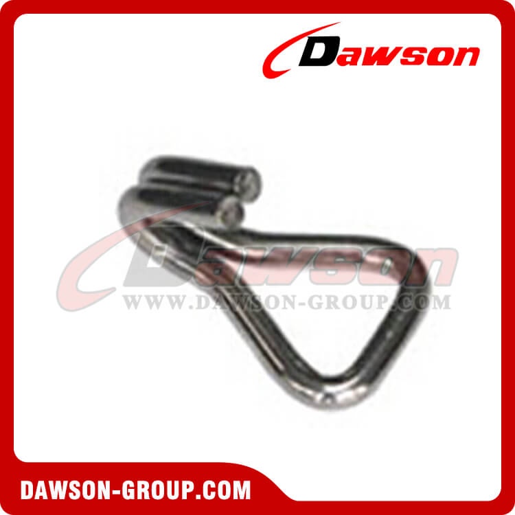 BS 1500KG / 3300LBS Stainless Steel AISI 304 Double J Hook, 28mm ...
