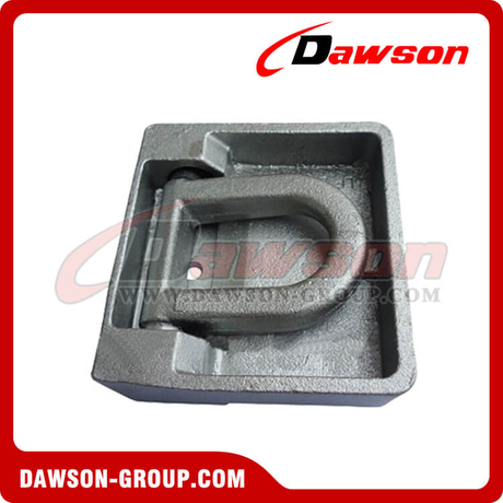 BS 5000kgs/11000lbs Surfaced Mounted D Ring, Zinc Plated Rotating Pan ...